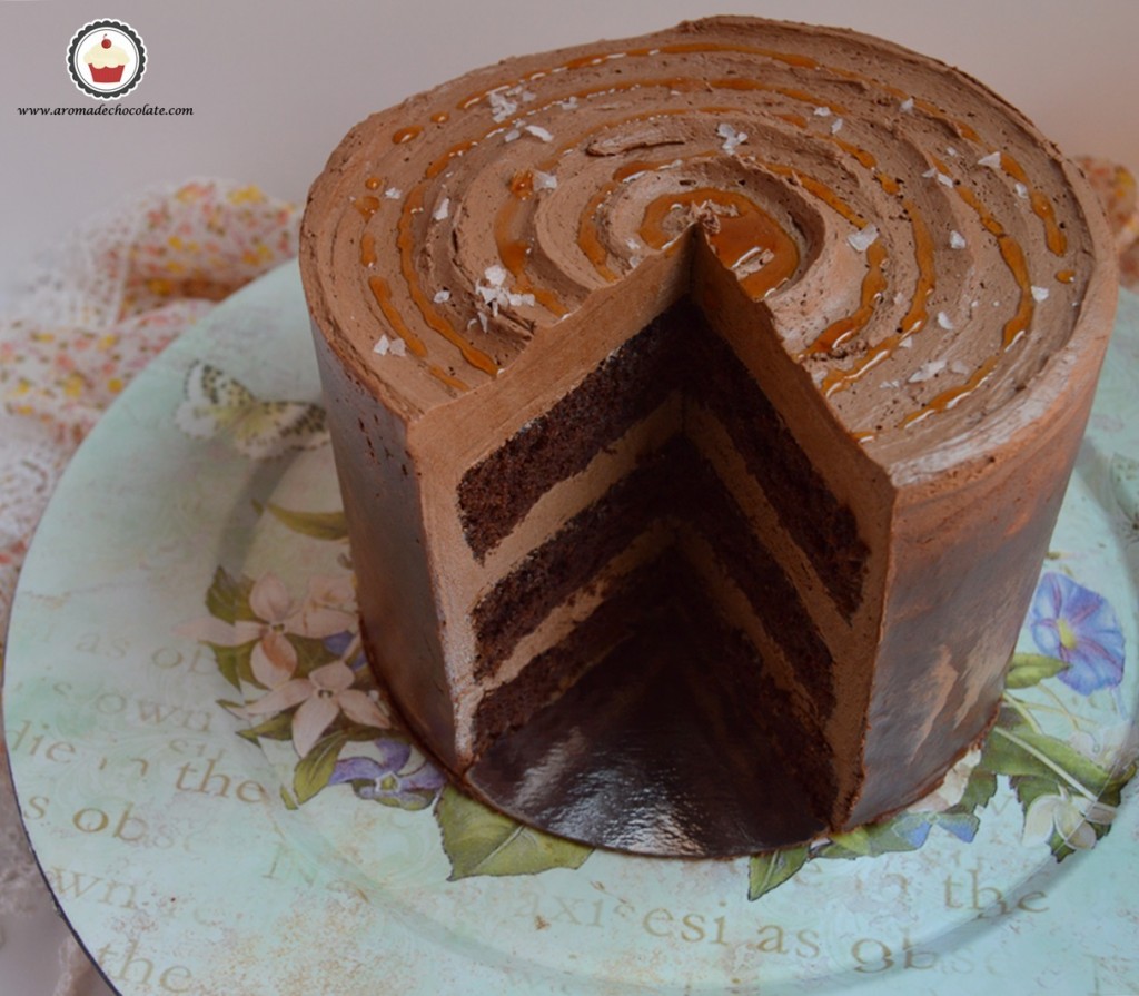 TARTA DE CHOCOLATE Y CARAMELO SALADO - Aroma de chocolate